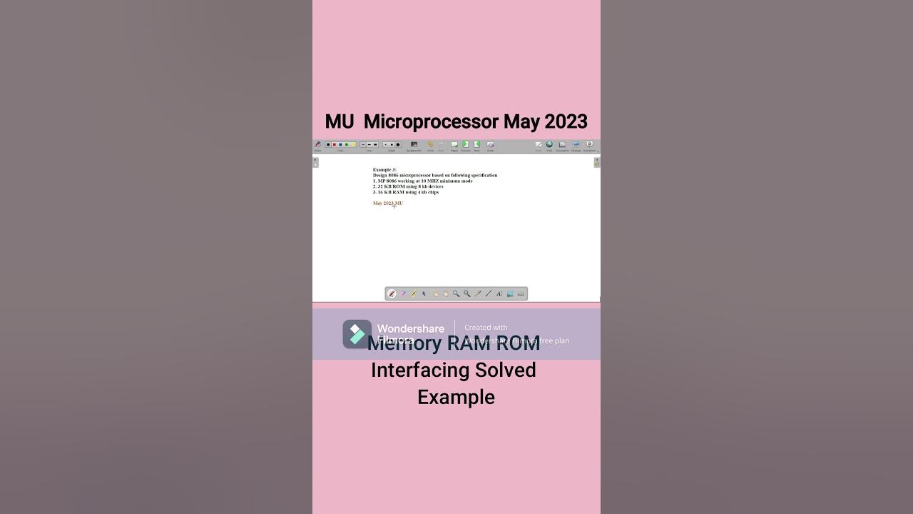 MU Solved Dec 2023 Microprocessor RAM ROM Interfacing Example #mp #microprocessor #education ...