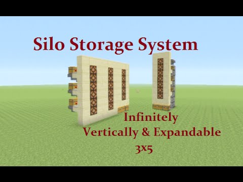 Minecraft Tutorial : Unlimited Silo Storage system 3x5 + Exapndable ...
