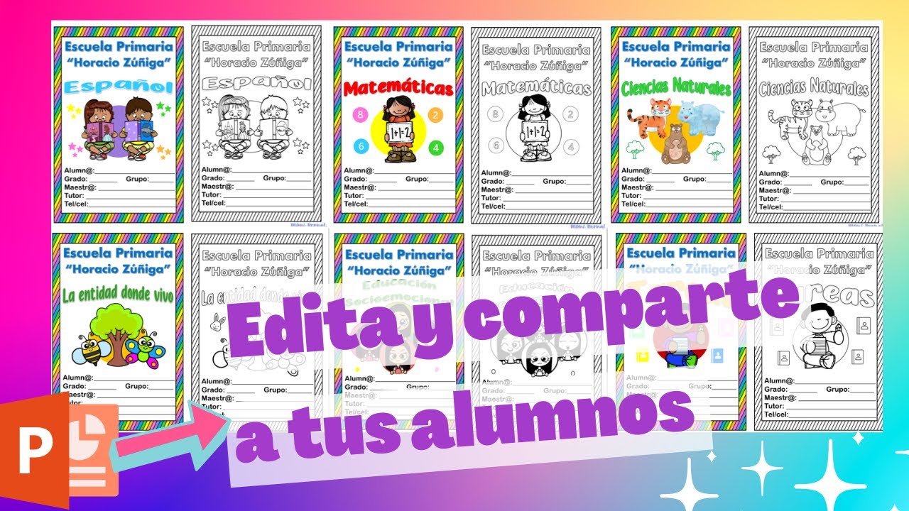 📚Portadas de datos para cuadernos | Moni Bernal - YouTube