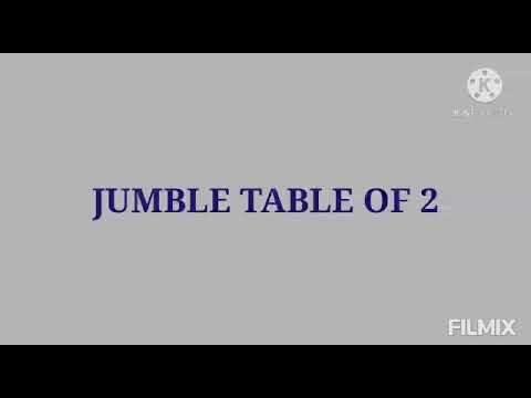 Jumble Table of 2 class -UKG - YouTube
