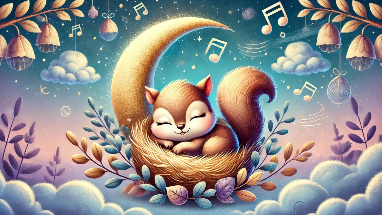 Sleepy Squirrel Lullaby | Gentle Bedtime Music for Babies | Cozy Baby ...