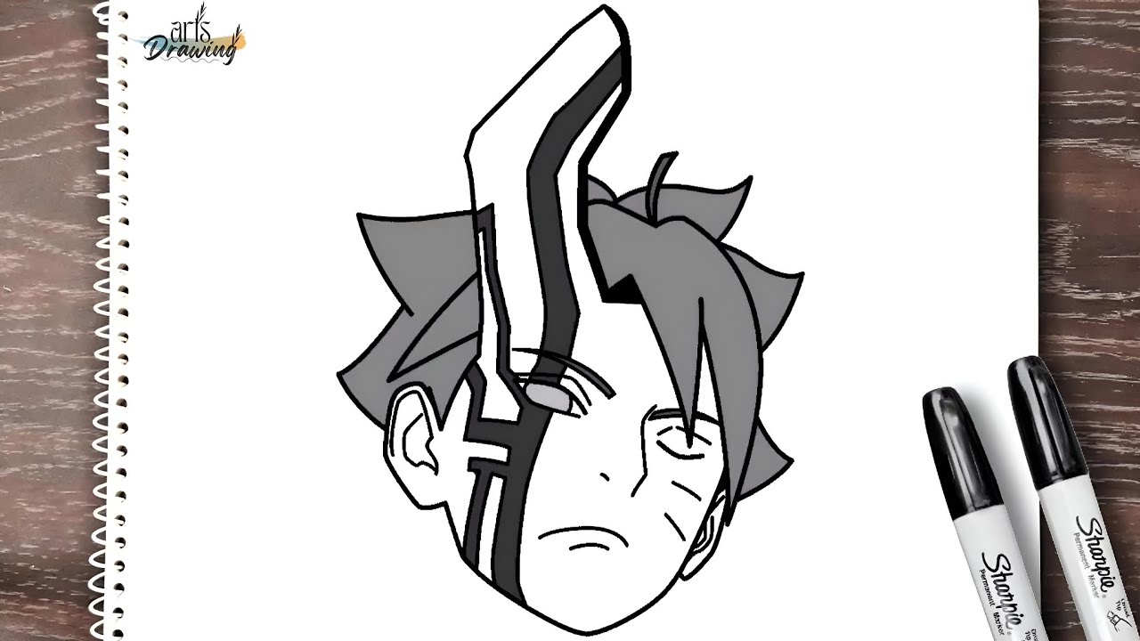 How to draw Boruto Otsutsuki Mode step by step - YouTube