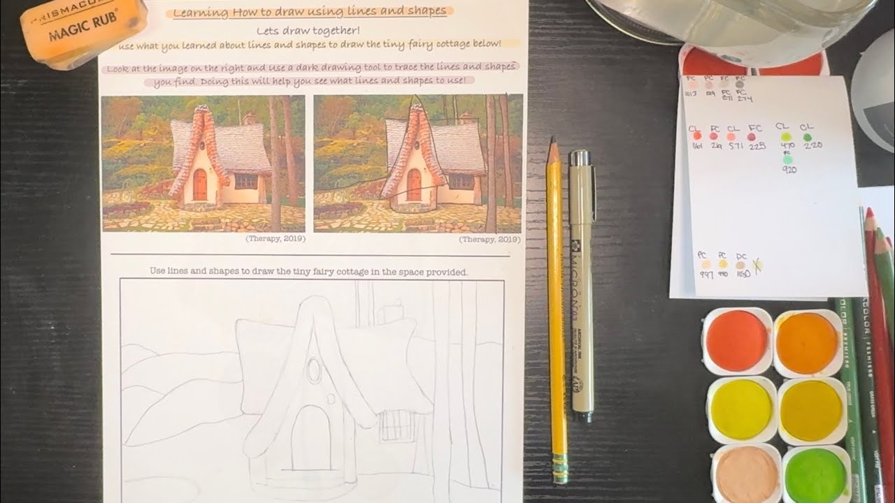 Let’s learn how to draw! Combining lines and shapes to draw an image ...