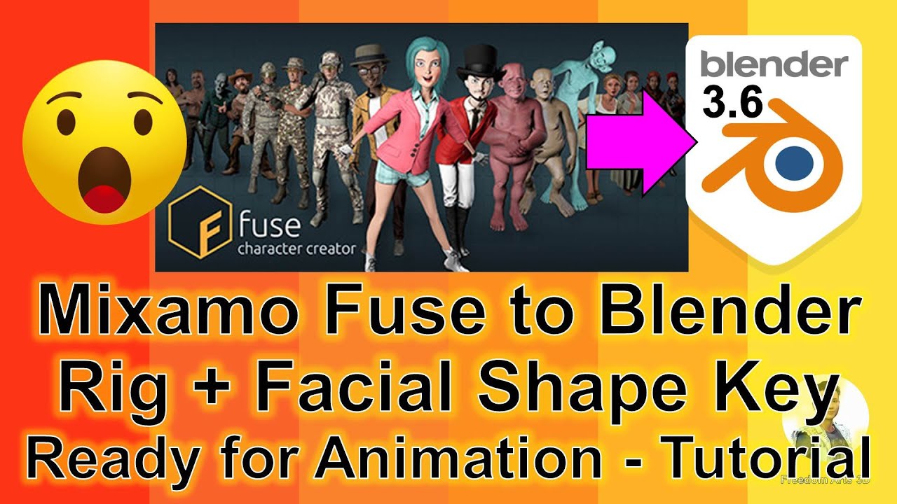 Mixamo Fuse To Blender 3 6 Rigging Facial Shape Key Lip Sync