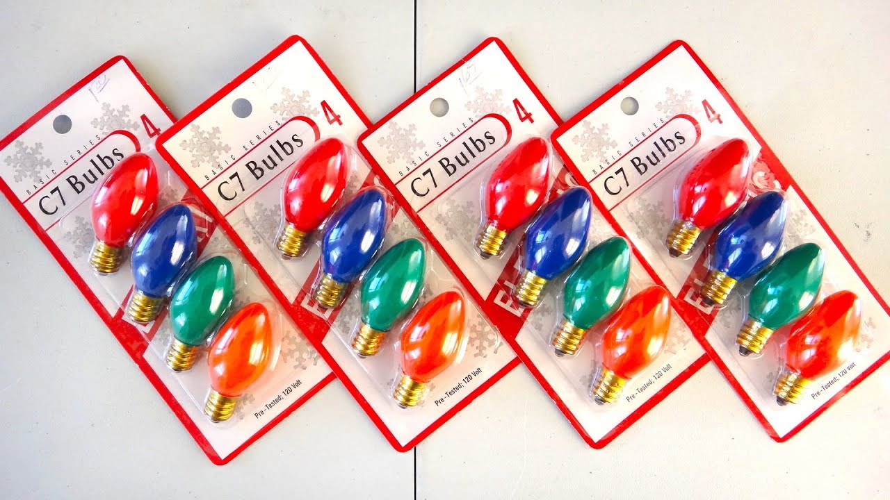 Basic C7 Multi Colored Incandescent Light Bulbs - YouTube
