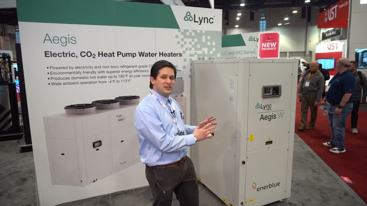 Aegis Heat Pump Water Heaters by Lync, a Watts brand, at AHR Expo 2022 - YouTube