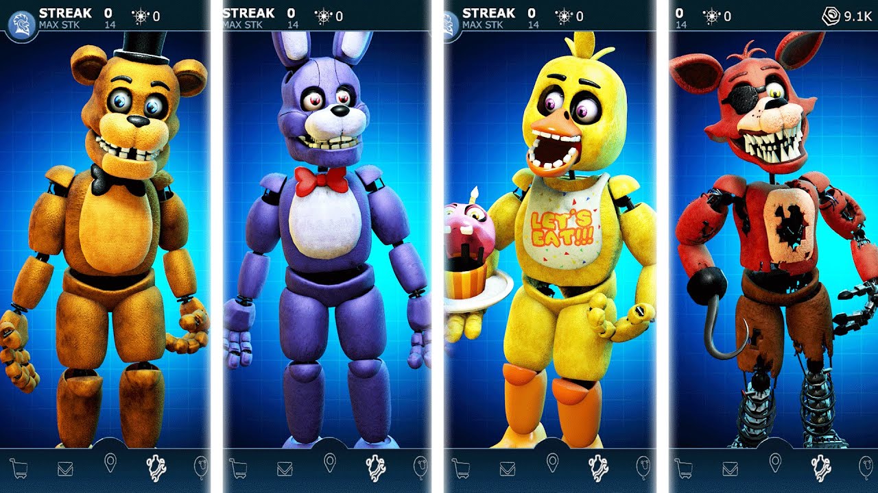 Five Nights at Freddy's Into the Pit Classic Animatronics FNAF AR ...