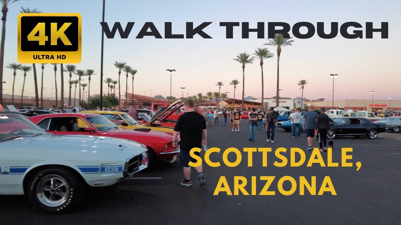 Scottsdale Arizona - Rock & roll Pavilion's Car Show 4K Walkthrough ...