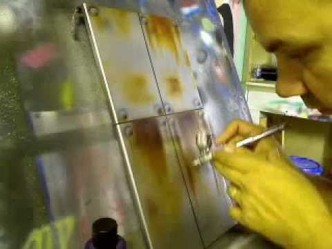 How to airbrush rust and rivets 3 Airbrush FX - YouTube