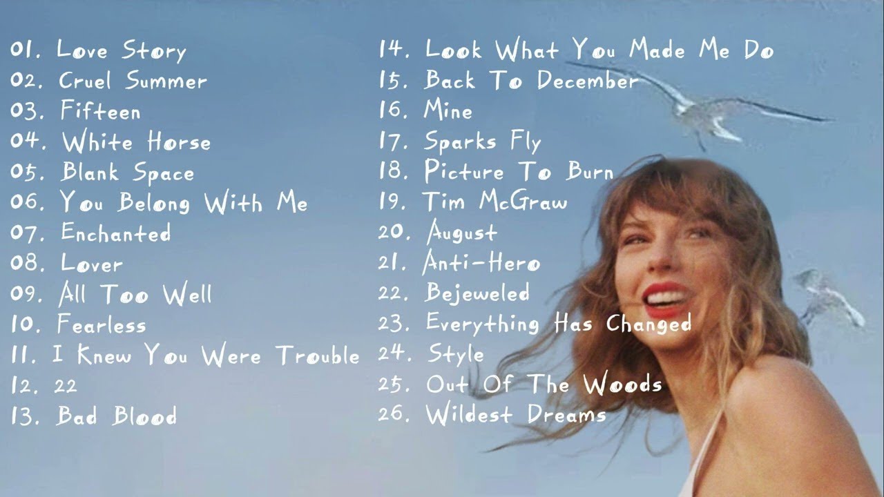 Taylor Swift Song Playlist Taylor Swift Era Tour Collection - YouTube