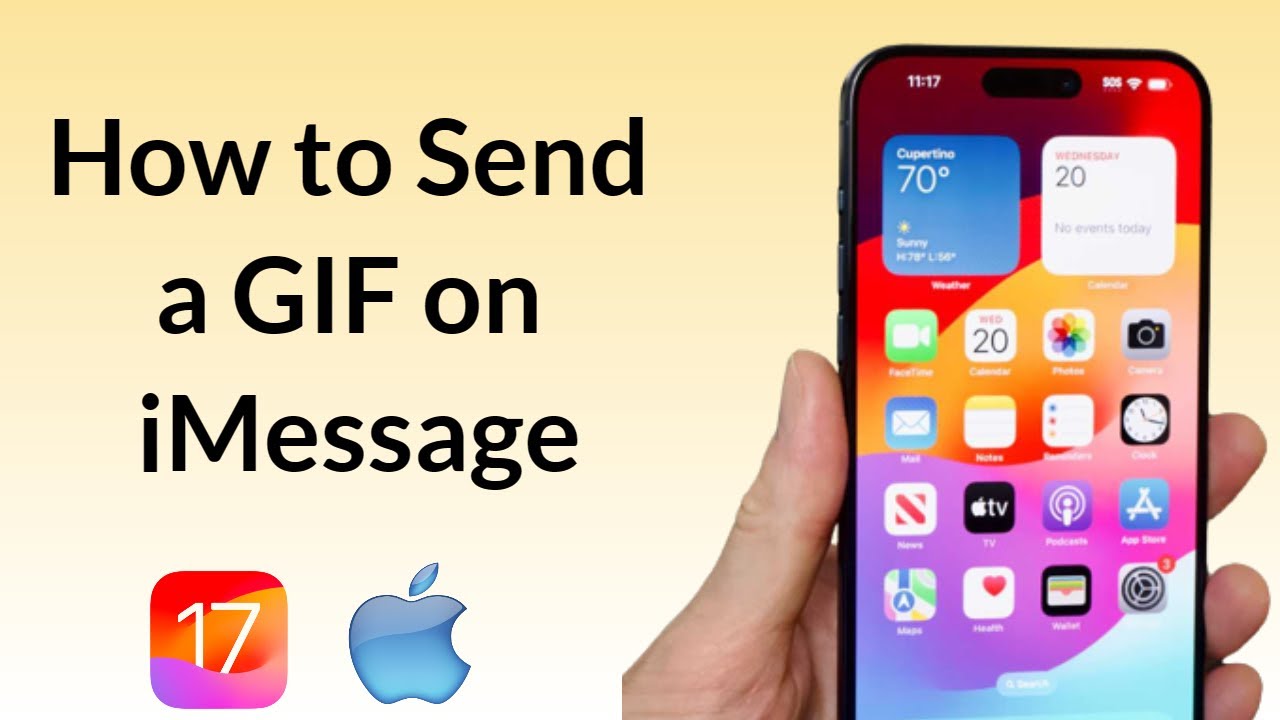 How to Send a GIF on iMessage on iPhone iOS 17 - YouTube