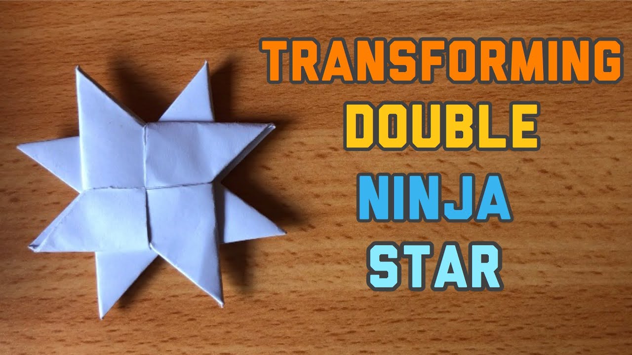 Easy Origami Double Ninja Star How To Make A Paper Ninja Star Shuriken