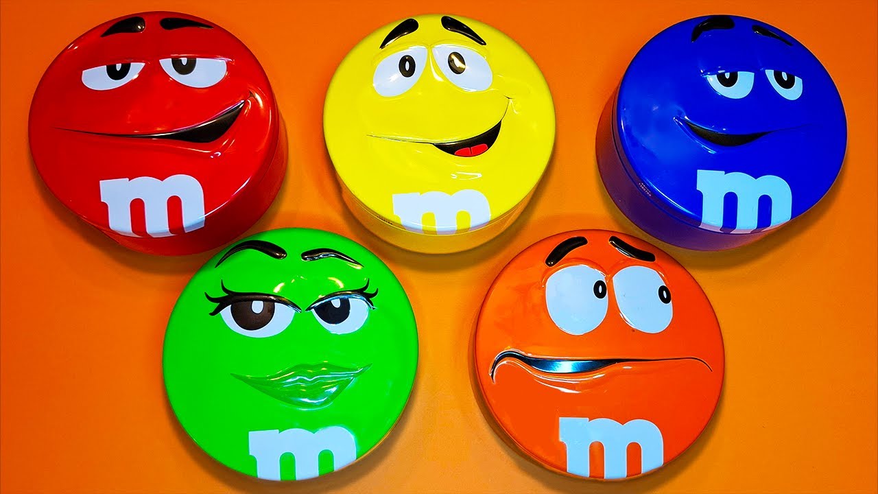 Satisfying Unpacking M&M's Boxes Video | Mixing All My Rainbow Candy in ...