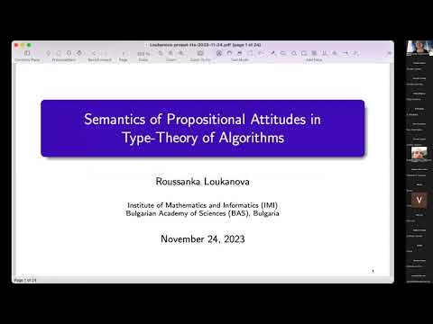 Semantics of Propositional Attitudes in Type-Theory of Algorithms. Roussanka Loukanova. Sofia ...