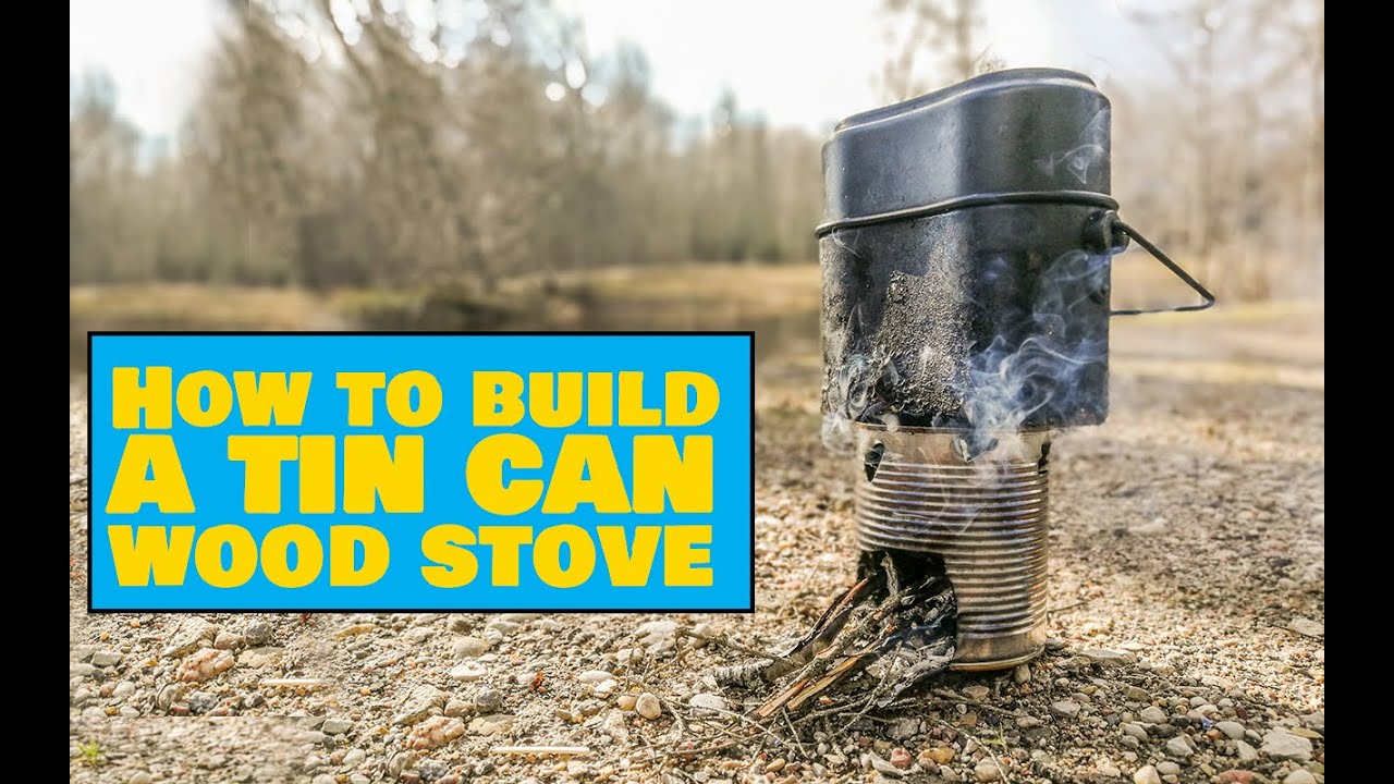How to Make a Tin Can Twig Stove - Easy Outdoors Camping Tips - YouTube