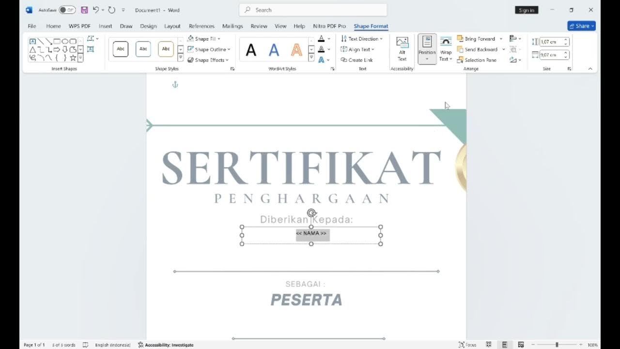 Tutorial membuat Mail Merge - YouTube
