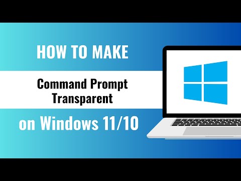 how to make command prompt transparent in windows 10 - YouTube