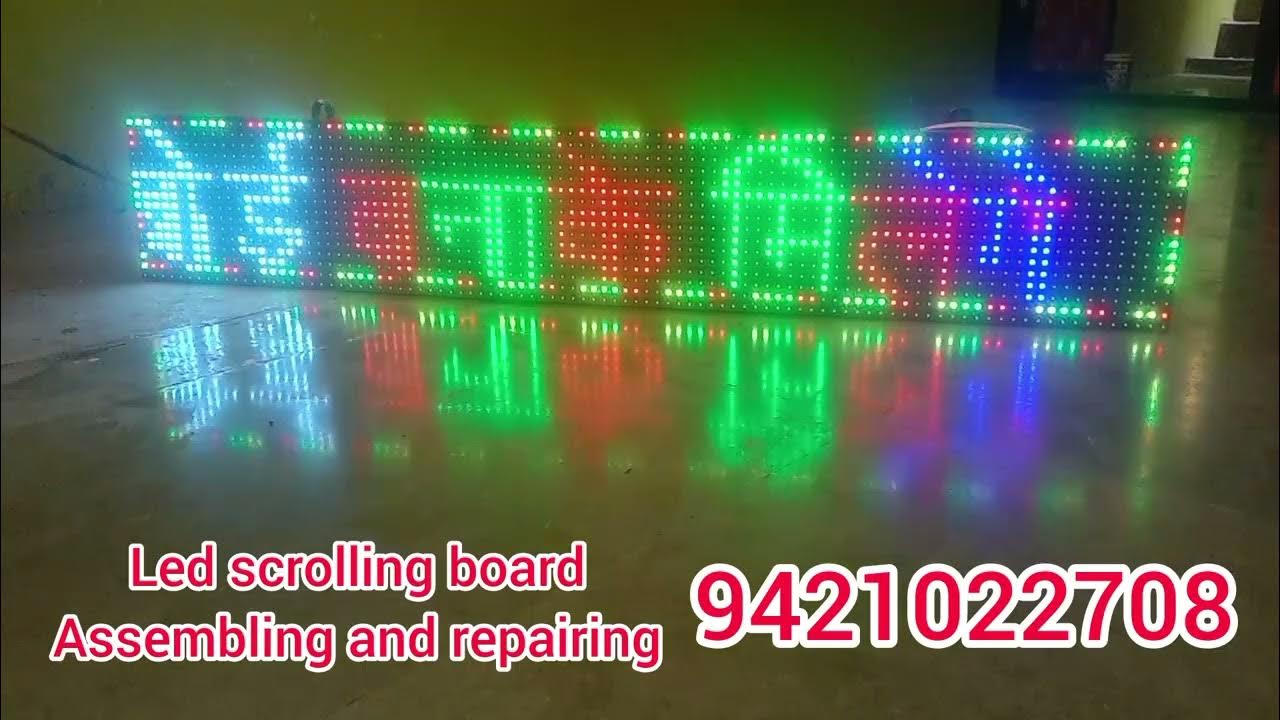 Led scrolling board assembling and repairing - YouTube