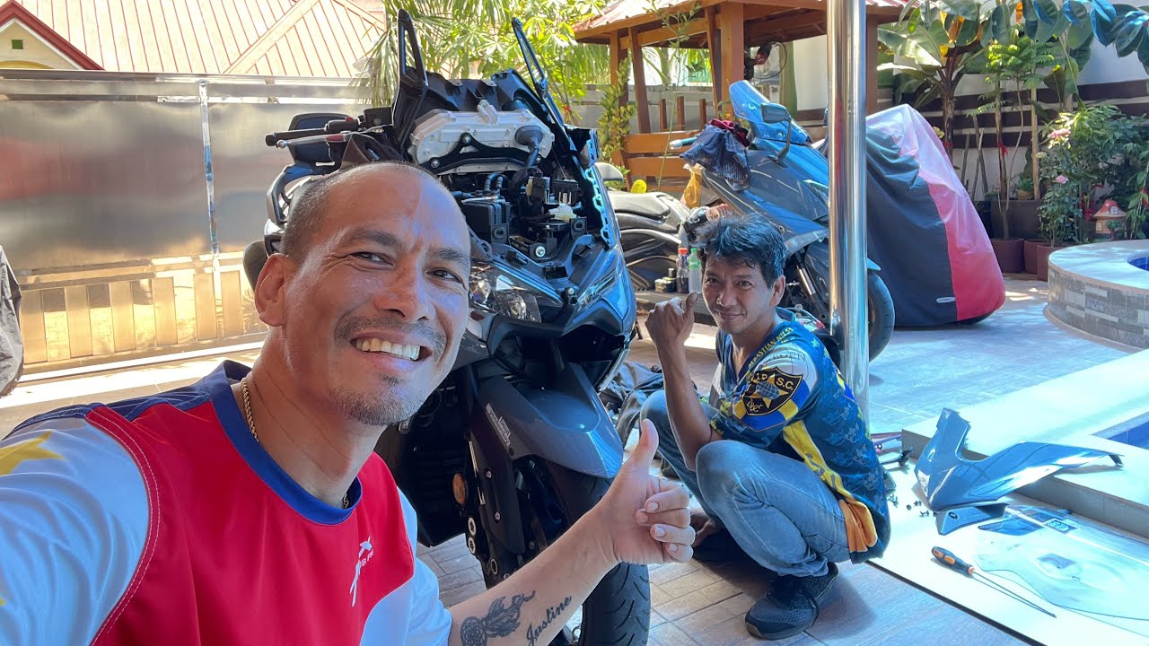 INSTALL GR X4 & PIAA HORN AND PMS WITH ALLAN BALANON NG DK MOTO SHOP - Joel Paguio - YouTube