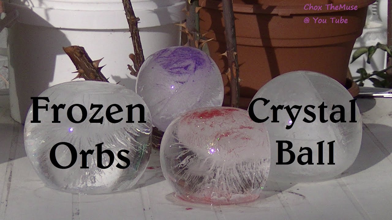 Crystal Ball "Frozen Orbs" Pink Sparkle and Purple Shimmer Dust Frozen Water Balloon - YouTube