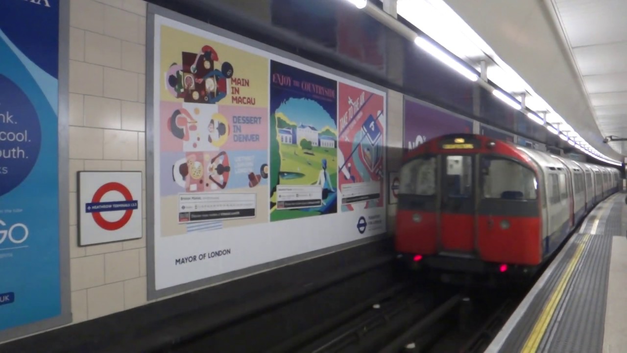 London Underground 1973 Stock - Departing Heathrow Terminals 123 ...
