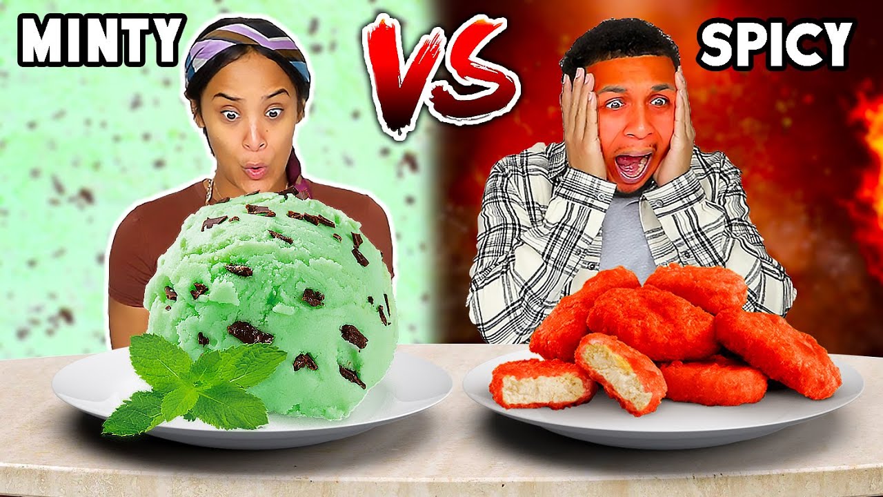 MINTY VS SPICY FOOD CHALLENGE! - YouTube