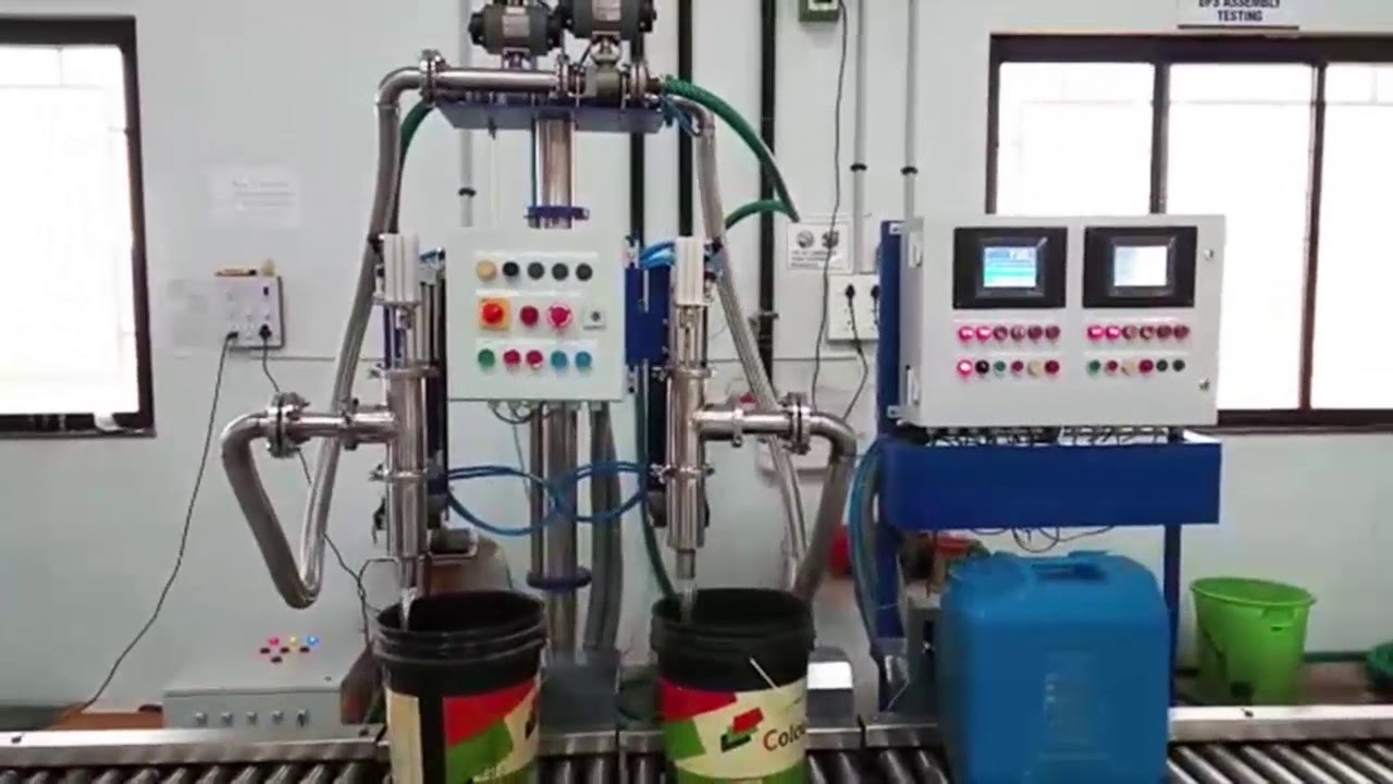 Multi head Paint Filling System - YouTube
