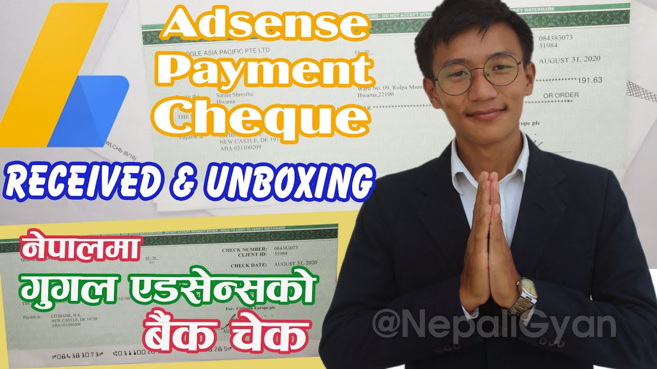 Google Adsense Payment Check Cheque Received And Unboxing Of Nepali google-adsense-payment-check-cheque-received-and-unboxing-of-nepali