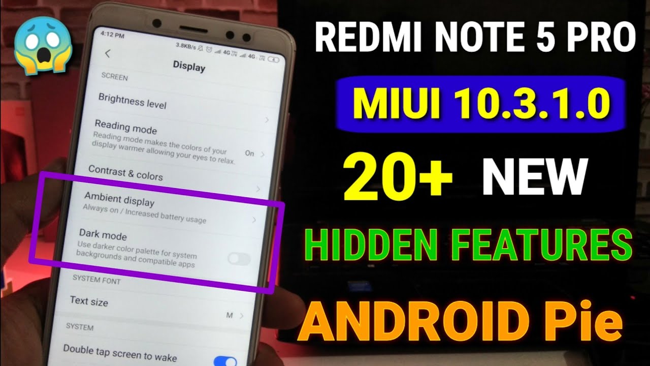 Redmi note 5 Pro Miui 10.3.1.0 update with Android Pie | Top 20 new ...