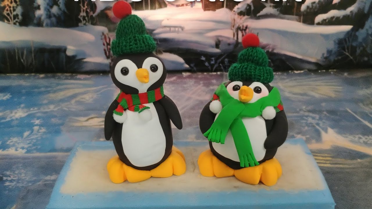 Easy Air dry foam clay penguin desk buddy cuties tutorial! Come craft ...