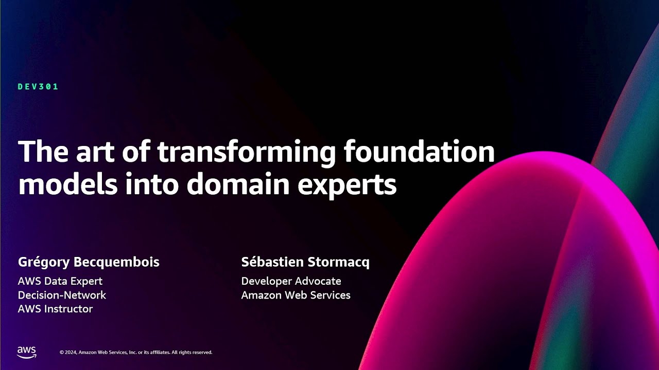 AWS re:Invent 2024 - The art of transforming foundation models into ...