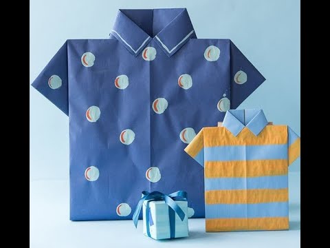Origami - shirt (tutorial) - YouTube
