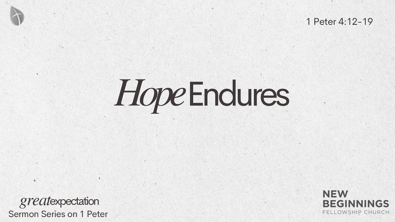 Hope Endures - 1 Peter 4:12-19 - Jared Arnett - YouTube
