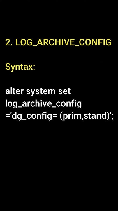 #shorts Parameters to configure Standby database in Dataguard. #learnomate technologies - YouTube