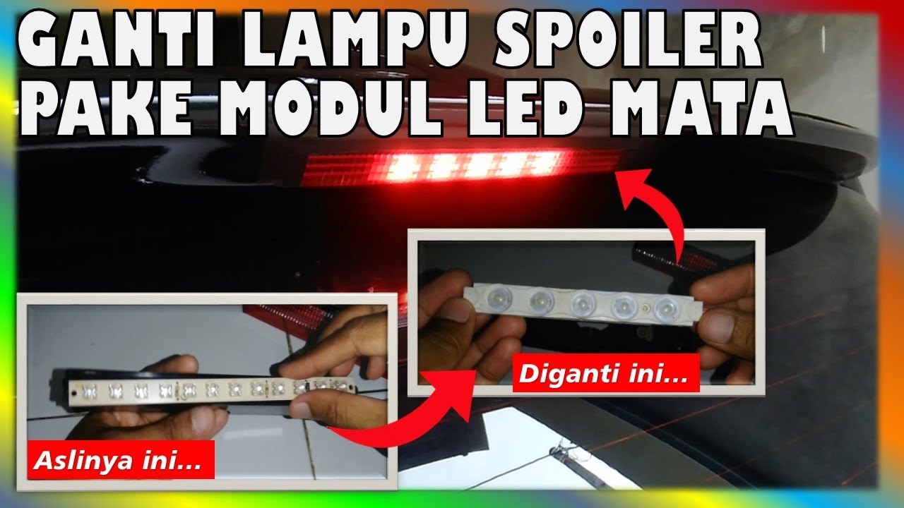 PRAKTIS..!! GANTI LAMPU SPOILER PICANTO PAKAI MODUL LED 5 MATA - YouTube