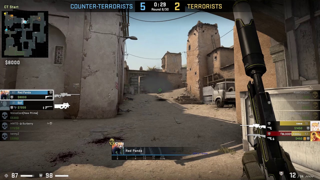 CS:GO - Dust II Rush In B & Defuse - YouTube