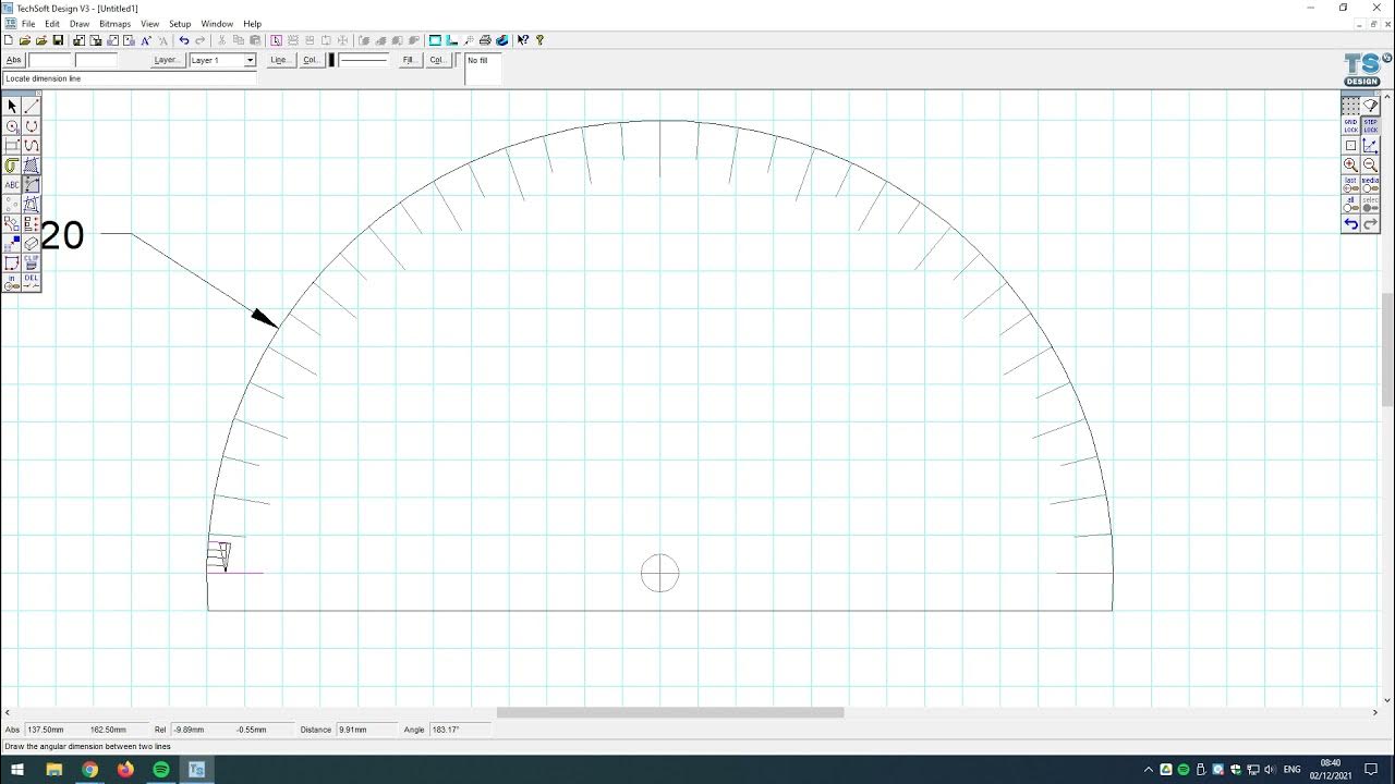 Creating a Protractor using Techsoft Design - YouTube