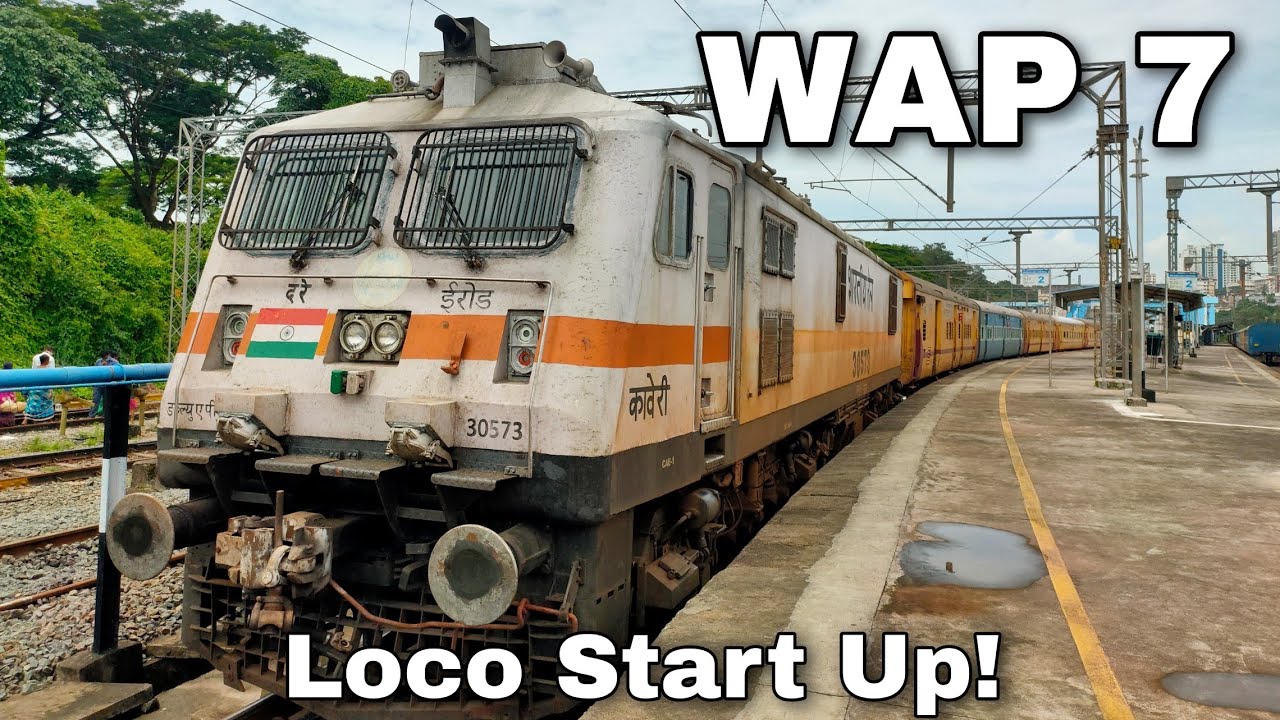 Engine start up of WAP-7 Locomotive | Indian Railways | Railboy Ron ...