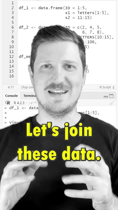 MERGE Two Data Sets in 55 SECONDS in R !!! #shorts #rstats #dataframe #programming #rstudio ...