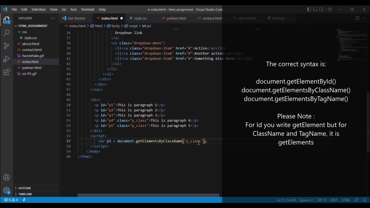 js dom getting changing - YouTube