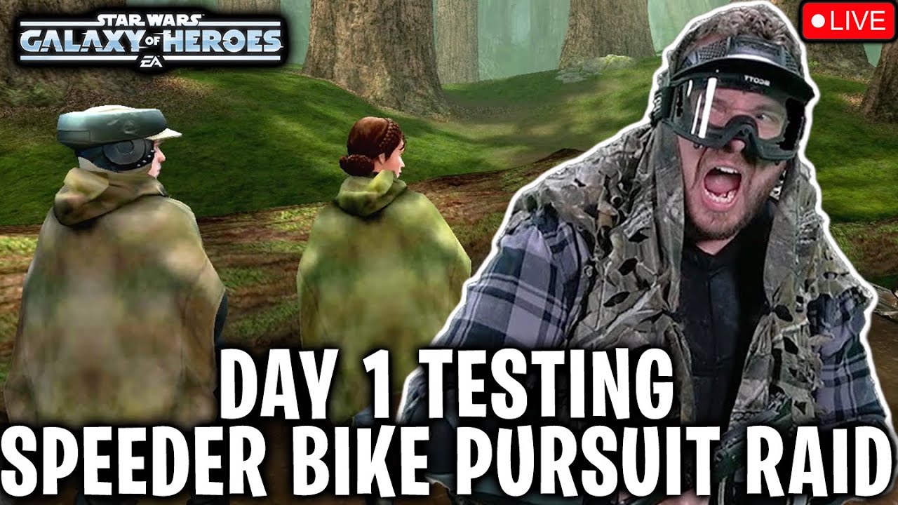 Day 1 Speeder Bike Pursuit Raid Gameplay Testing with ALL Factions LIVE ...