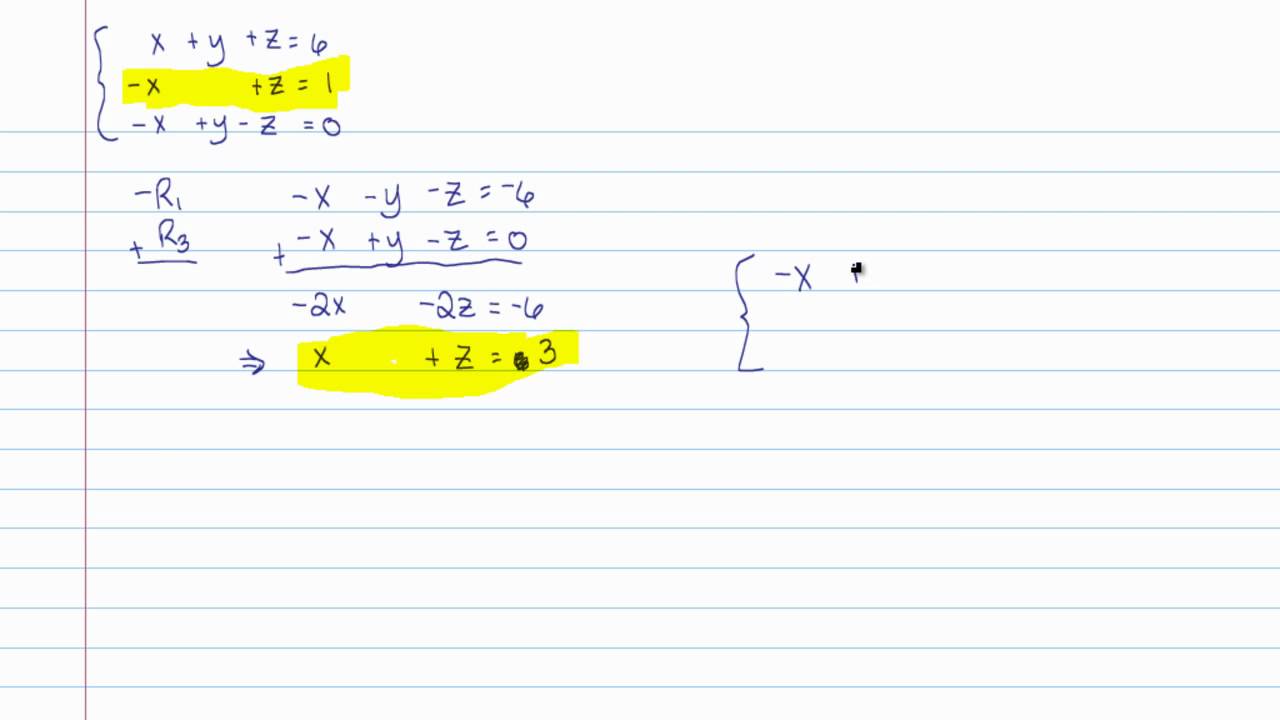 Intermediate Algebra - Solving Medium Systems of Linear Equations (Part ...