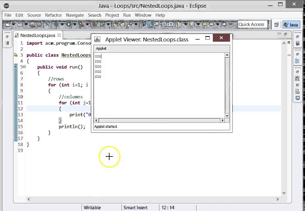 Java Programming Tutorial - 3 - Nested Loops - YouTube