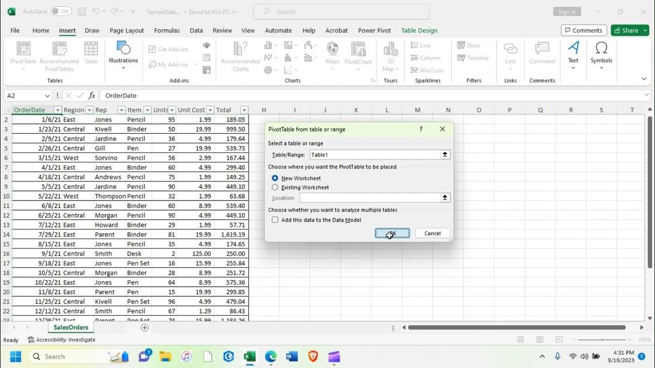 Pivot Tables Video For Excel Tips Canvas Course - YouTube