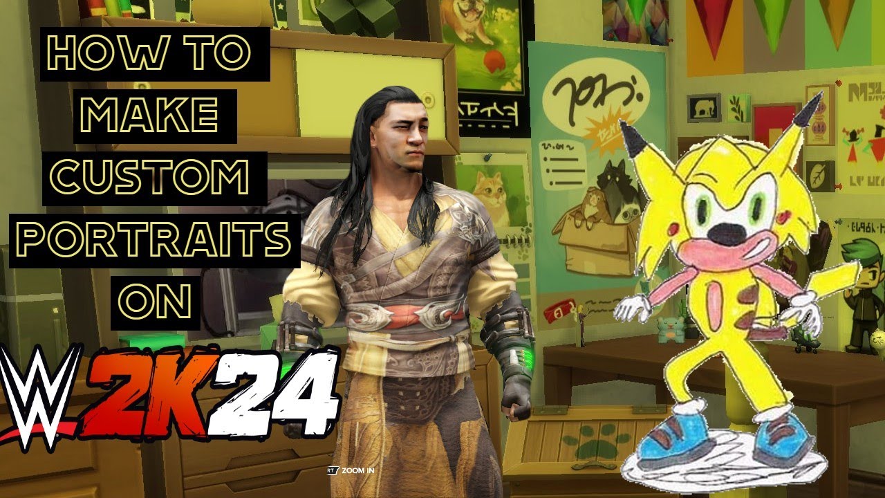 How to make Custom Portraits in WWE 2k24 - YouTube