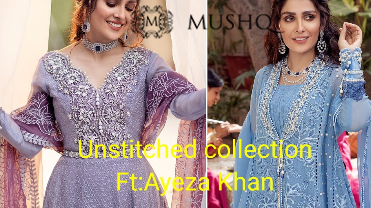 Mushk. Pk luxury Unstitched collection feats Ayeza Khan with prices ...