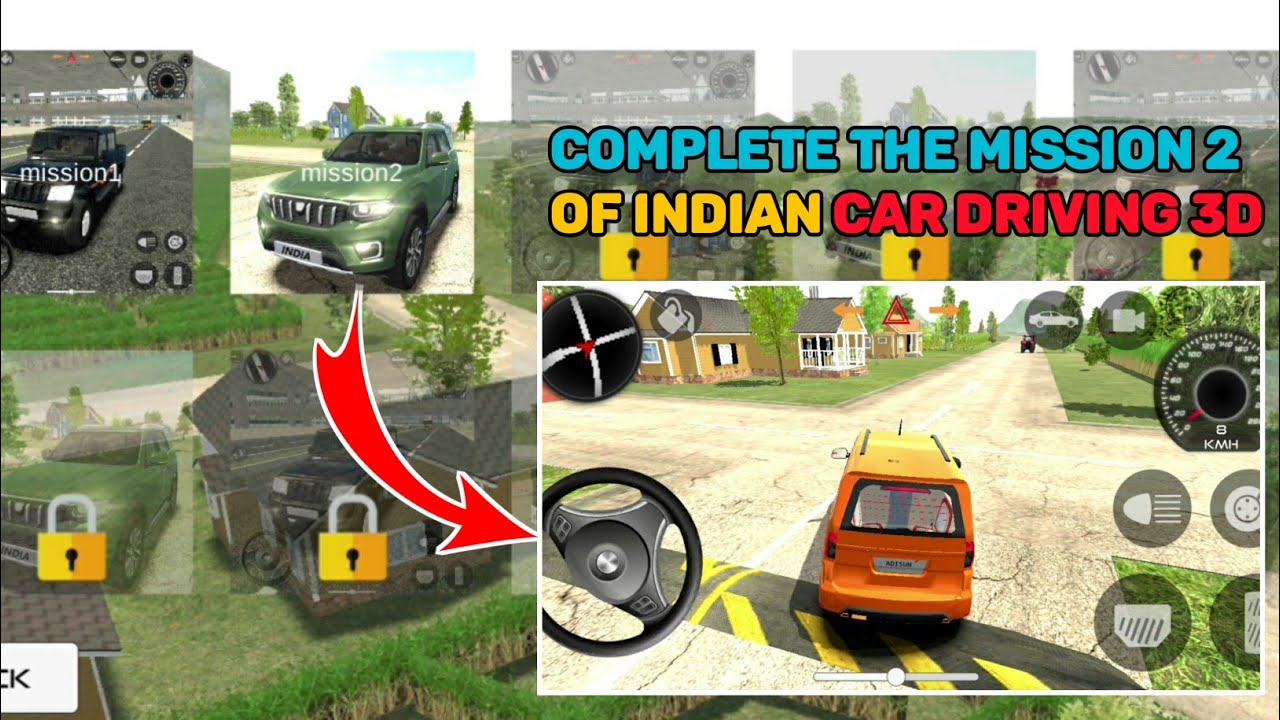 Complete The Level Second of Indian Car Driving 3d With Safari Strome🔥 ...