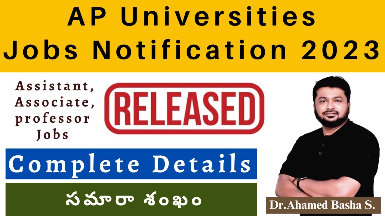 AP Universities Jobs Notification 2023 Released - Complete Details # ...