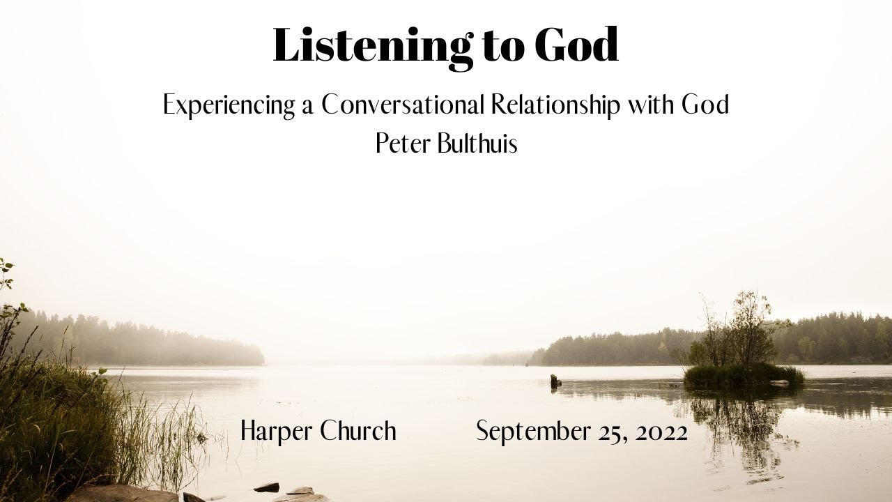 Listening to God - Peter Bulthuis - YouTube
