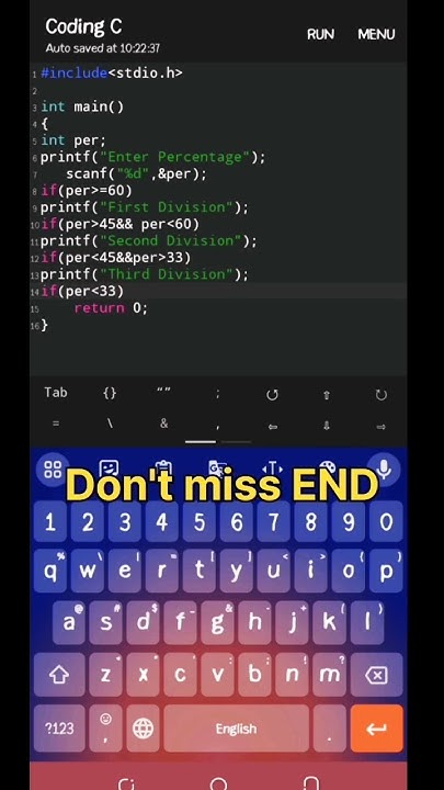Implementing Percentage Grading System in C | C Programming Tutorial #codingtutorial # ...